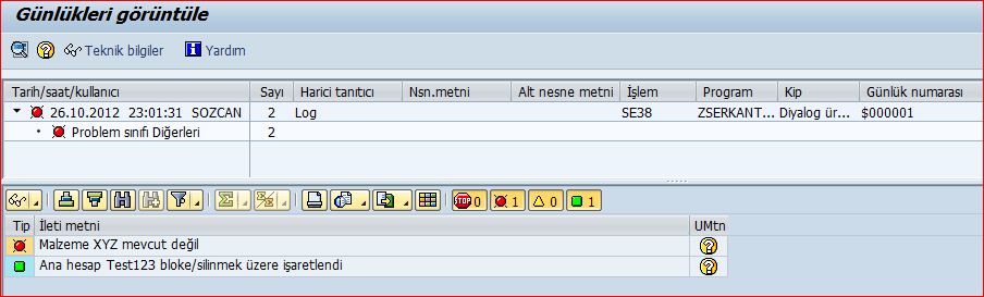 Sap Abap Log Görüntüleme Programı Abap Bal Log Create And Display Serkan Özcan
